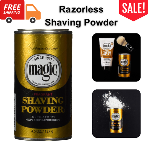 Razorless Shaving Powder, Fragrance - For Coarse Beards - Helps Stop ...