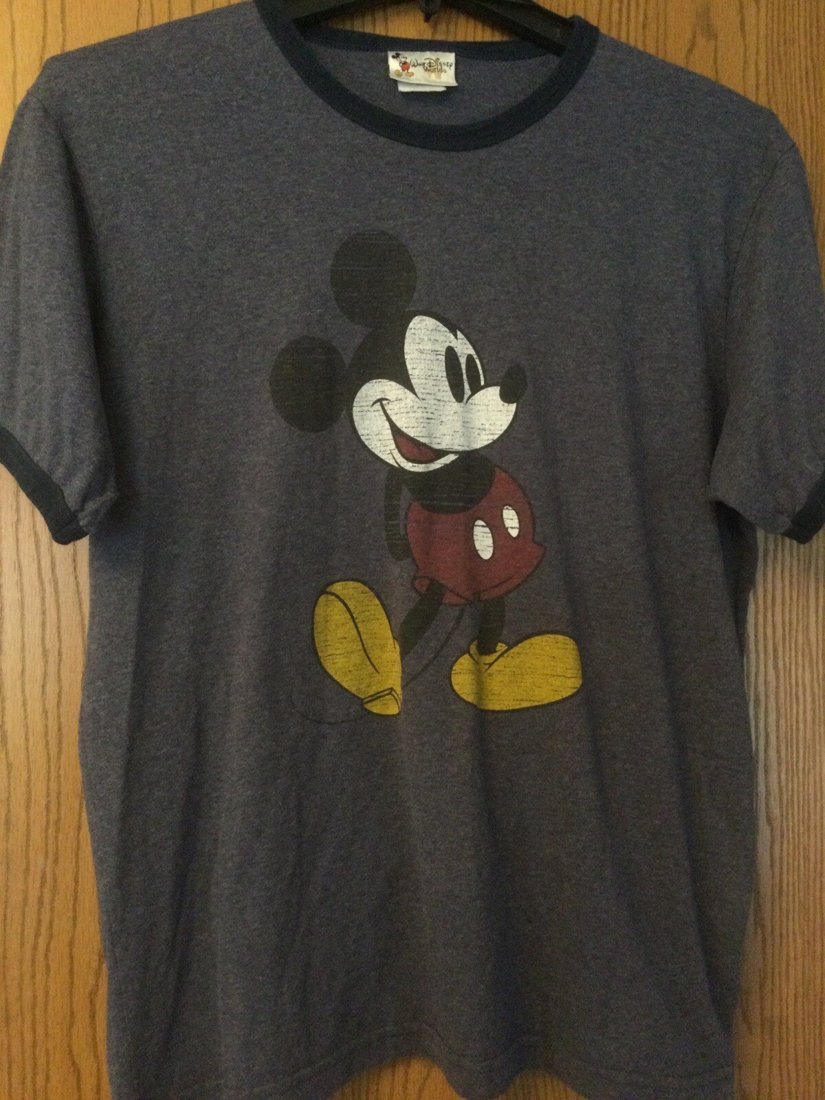 Mickey Mouse - Gray Ringer W/Black Trim - Classic Pos… - Gem