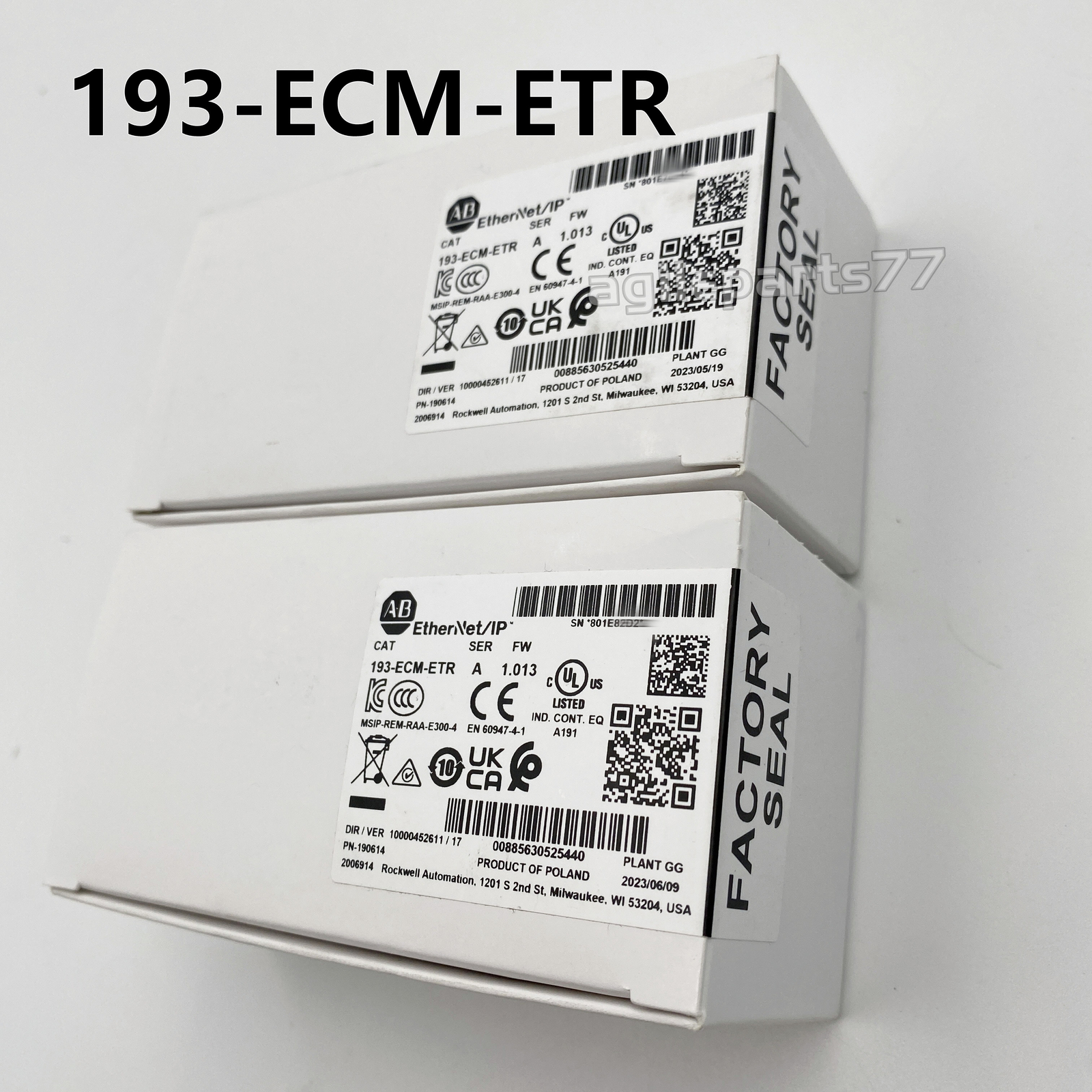 Allen-Bradley 193-ECM-ETR Ser A Ethernet / IP AB 193ECMETR NEW Sealed ...