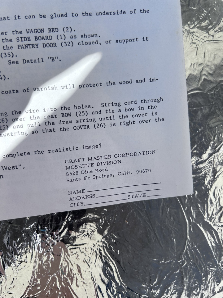 Vintage Craft Master Wagons of the Old West Chuck Wagon Wood Model Kit ...