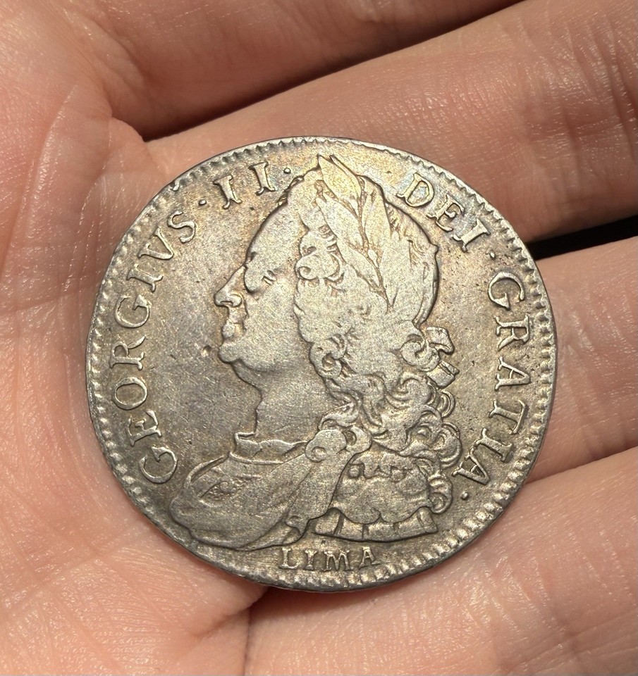 1746 George II LIMA Half Crown Silver Coin | eBay UK