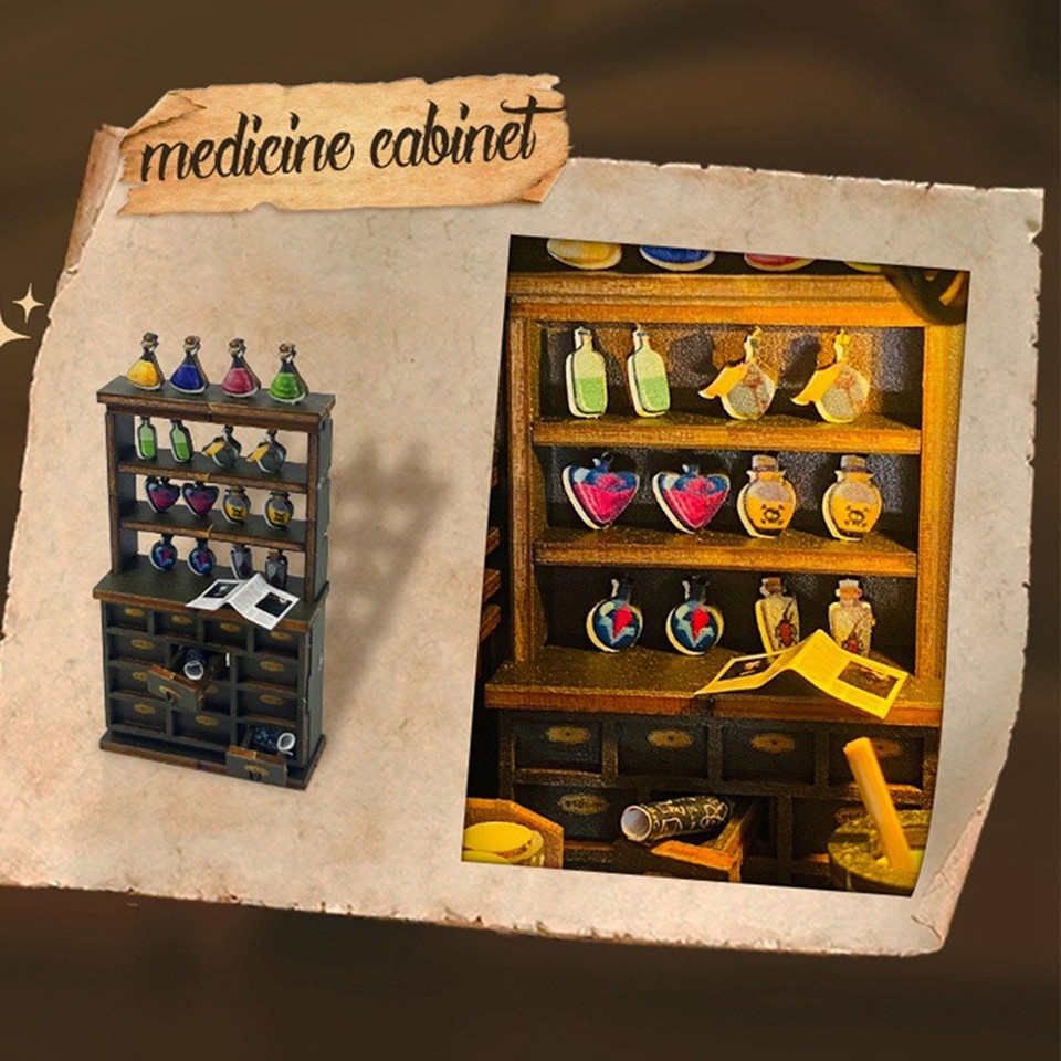 DIY Book Nook Kit Wooden Doll House 3D Puzzle Assembly Model ...