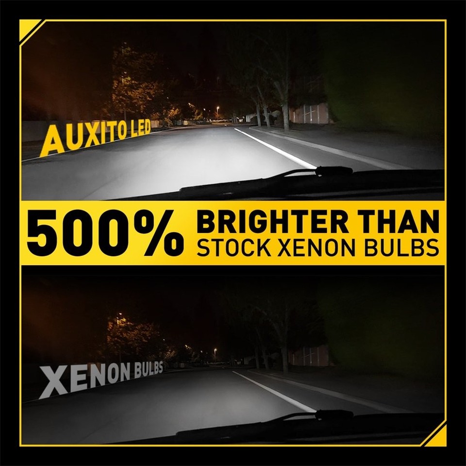 2X AUXITO D4S LED Headlight Bulbs Conversion Kit 40000LM Bright 6000K ...