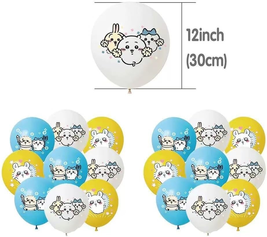 Chiikawa Birthday Balloon Decor Set Kids Party Decoration Cute Anime ...
