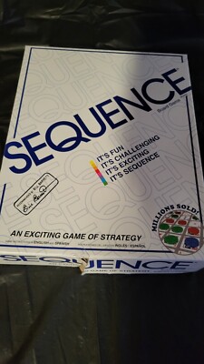 Vintage 1995 Original SEQUENCE Game with Board Cards and Chips Family ...