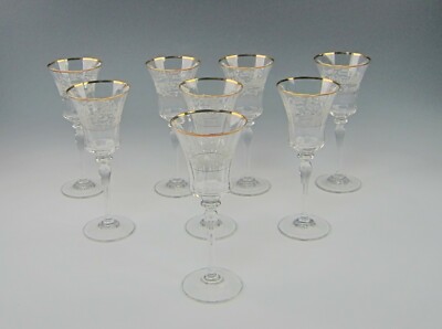 Set of 8 Mikasa Crystal ANTIQUE LACE Water Goblets | eBay