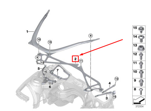 NEW BMW 4 CABRIO F33, F83 FRONT STRUT BRACE 7855855 31127855855 ...