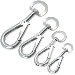 2x SWIVEL END CARABINER CLIPS Harness Lead Rope Chain Dog/Horse/Bag ...