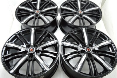 Set of 4 New 18x8 DDR R9 Black Chrome Insert 18" Rims Wheels 5x114.3 ...