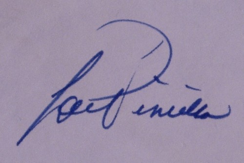 LOU PINIELLA NY Yankees SIGNED 3X5 paper CINCINNATI REDS BASEBALL ...