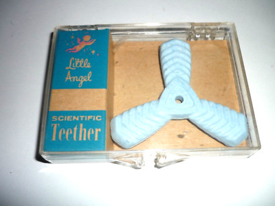 VINTAGE BABY SCIENTIFIC TEETHER "LITTLE ANGEL" in box BLUE NOS | eBay