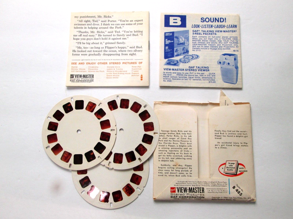 View-Master Reel Flipper Packet B 485 GAF 1966 | eBay