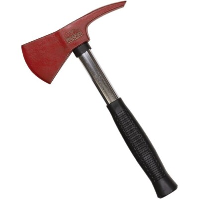 Prandi Firemans Hatchet 7.75" Red Finish Carbon Steel Axe Head Rubber ...