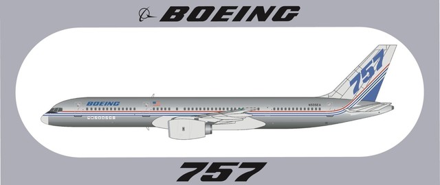 BOEING 757 Sticker (1 PC) About 20*8.8CM (7.87”*3.46”) | eBay