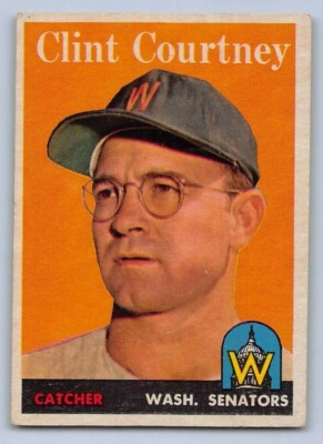 1958 CLINT COURTNEY - Topps Baseball Card # 92 - WASHINGTON SENATORS | eBay
