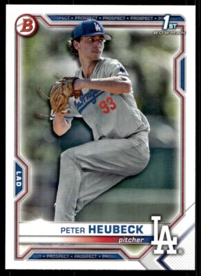 2021 Bowman Draft Peter Heubeck G415 Los Angeles Dodgers #BD-146 | eBay