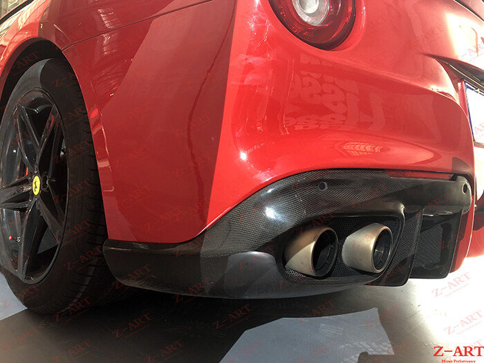 For Ferrari F12 Berlinetta Real Carbon Fiber Rear Bumper Splitter ...