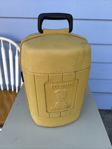 Vintage Coleman Lantern Carry Case Carrying Case Yellow Stained | eBay