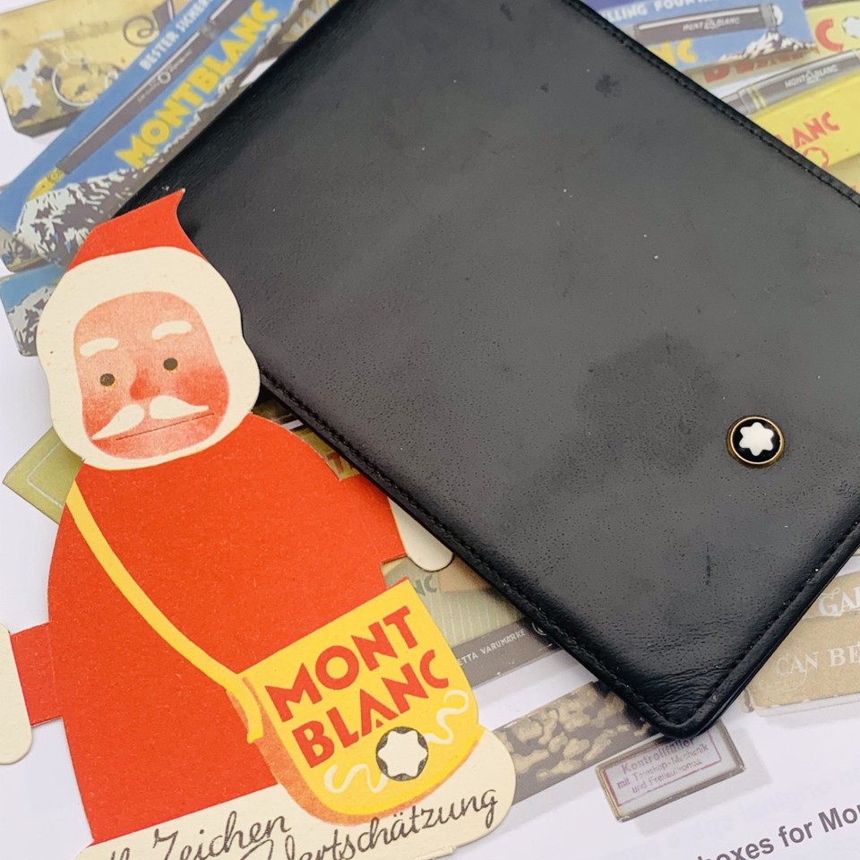 CLASSIC MONTBLANC LEATHER A7 NOTEBOOK SMALL POCKET SIZE SUPERB WALLET ...