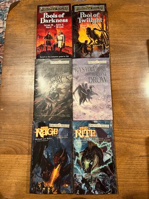 Lot of 6 Forgotten Realms paperbacks - RA Salvatore, Richard Lee Byers ...