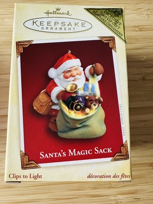 HALLMARK VIP KEEPSAKE ORNAMENT 2005 SANTA'S MAGIC SACK CHRISTMAS TRACY ...