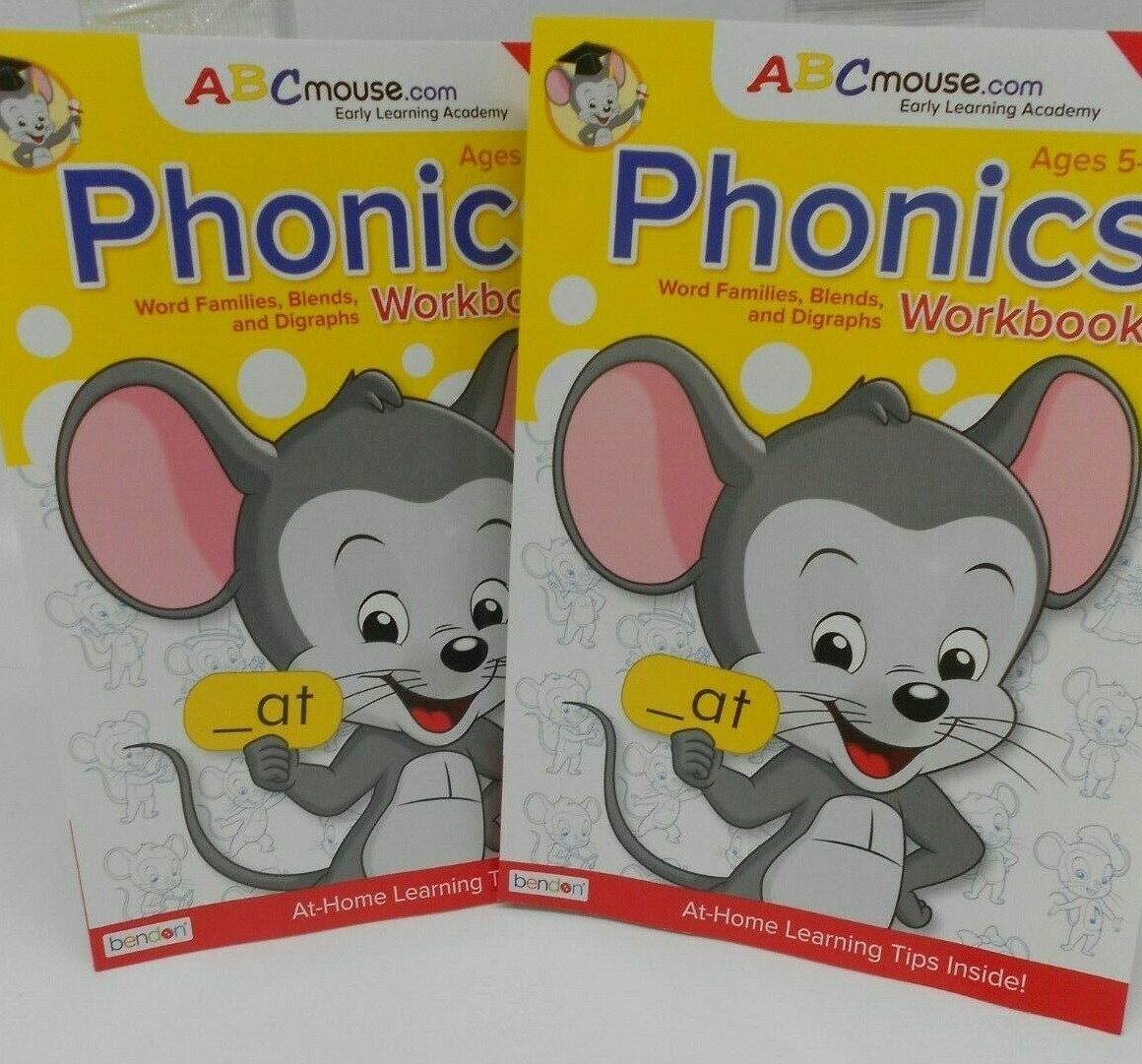 SET OF 2-ABC Mouse Workbooks: Phonics- Word Families, Blends & Digraphs ...