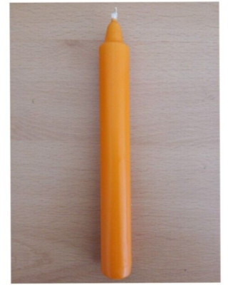 50 Orange Table Candles 7hr Burn Tapered Non Drip Candle 18cmx2cm Home ...