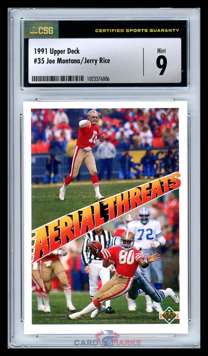 Football 1991 Upper Deck & Jerry Rice Card - San Francisco 49ers ...