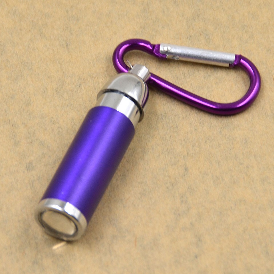 2pcs Mini LED Flashlight Torches Hook Keychain Lamp Key Ring Portable ...