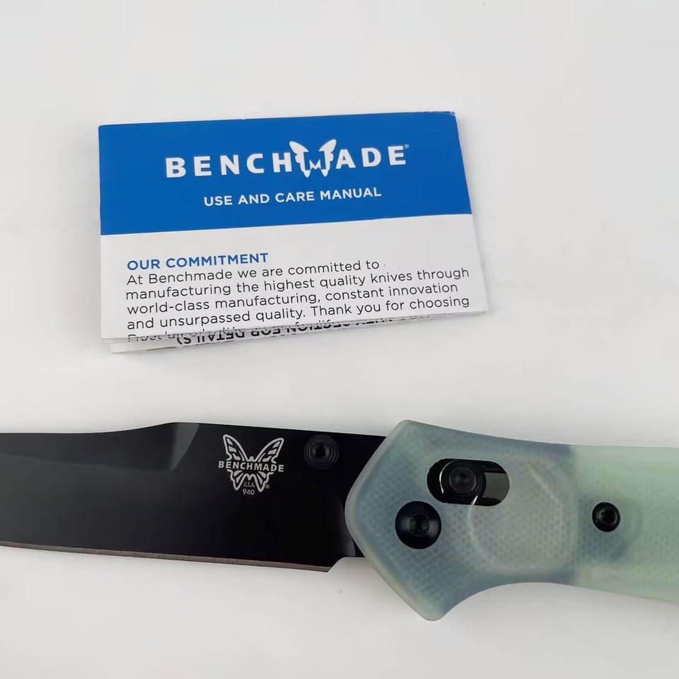 Benchmade 940BK-2004 Osborne Axis- Blade Jade Handle G-10 Black Folding ...