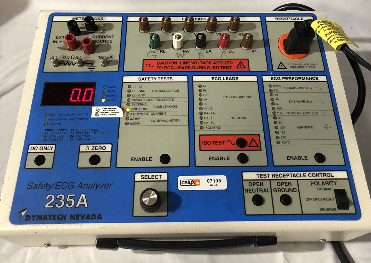 Fluke Dynatech Nevada DNI 235A Safety Analyzer, ECG Safety Analyzer,Excellent | eBay