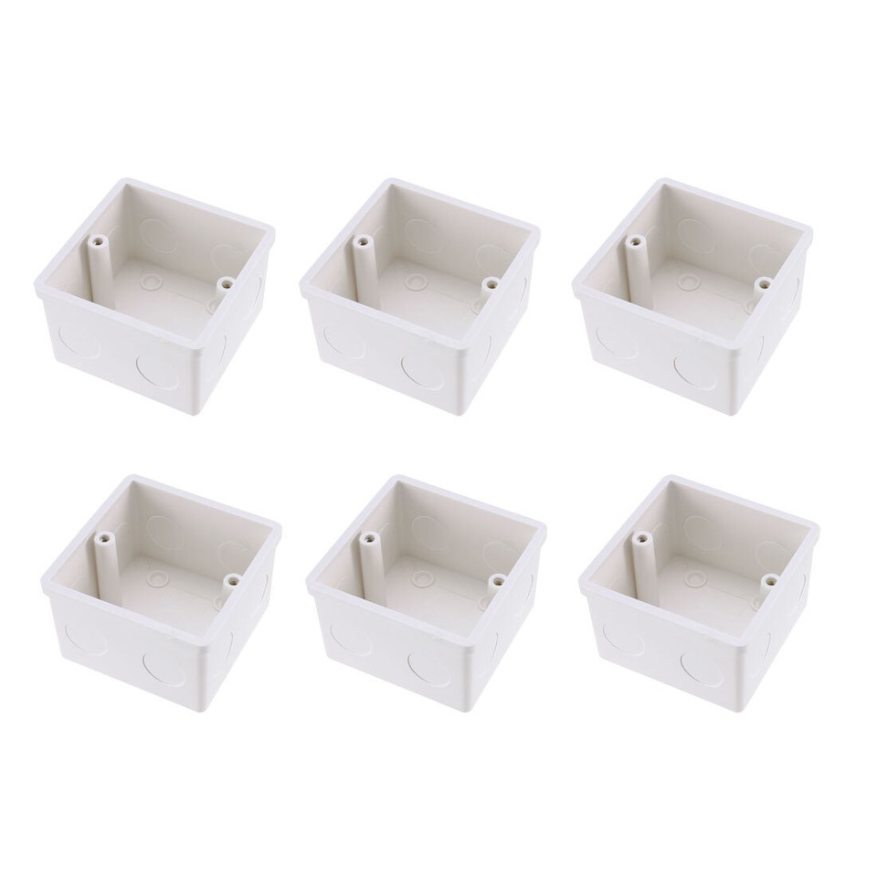 Wall Switch Box Deep Case Recessed Mount 86 Type Single Gang White 6pcs ...