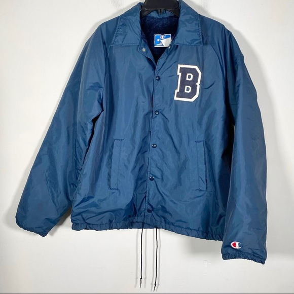 Champion Men’s Size Large Vintage Benjamin Varsity Jacket Faux Fur ...