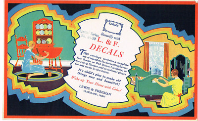 American Decalomania Company 1930s Decal Sheet Vintage Flowers Mint 24 ...