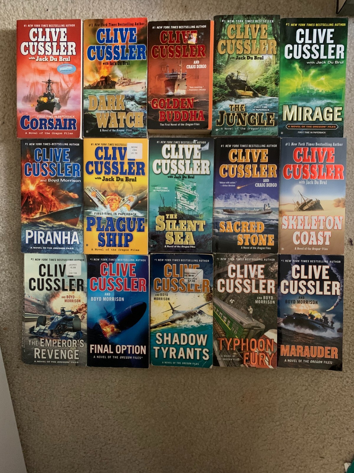 Oregon Files Series Set 1-16 Clive Cussler PB lot Typhoon Marauder ...