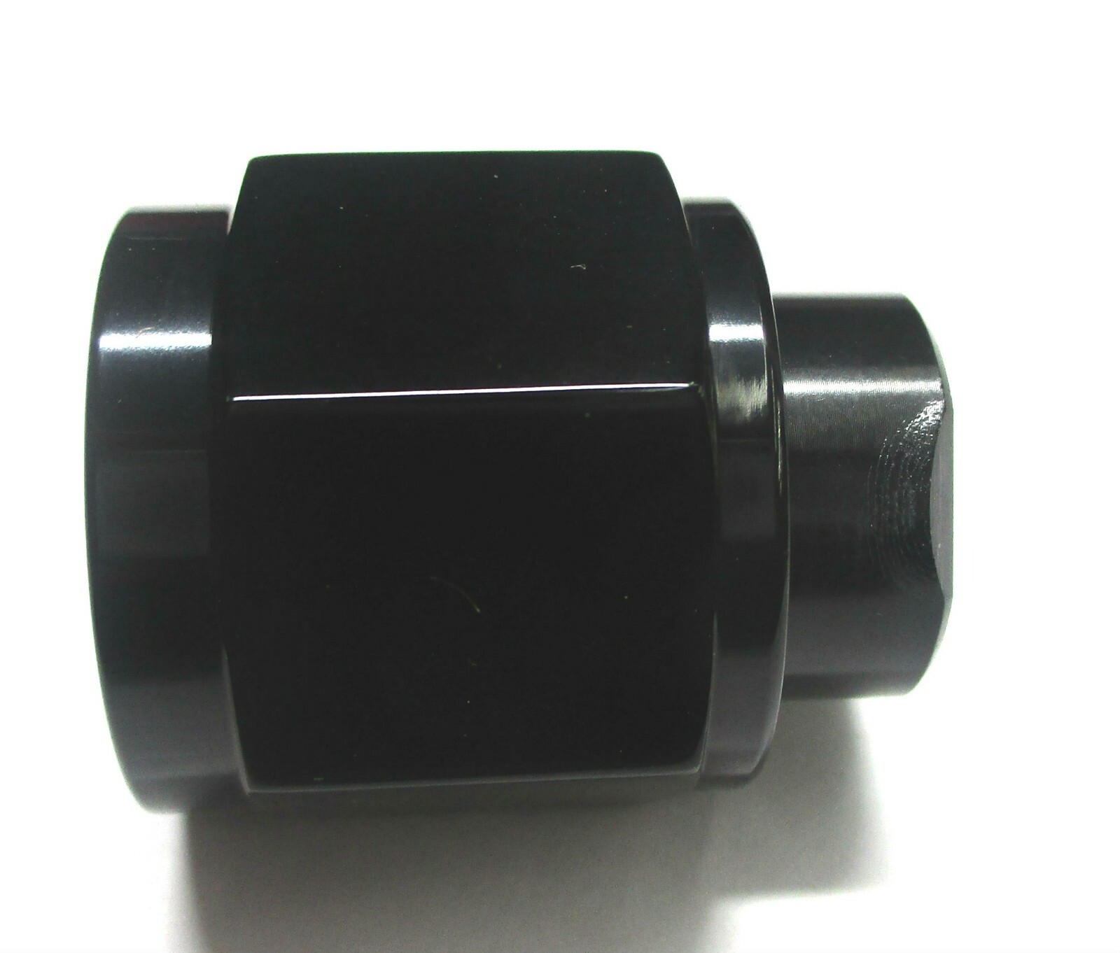10 AN Female Flare Cap Block Off Fitting Show Polished Black Anodized ...