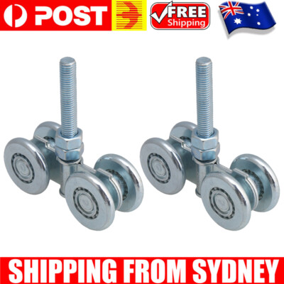 46mm Double Wheel Rail Hanging Trolley Sliding Track Roller Hanging ...