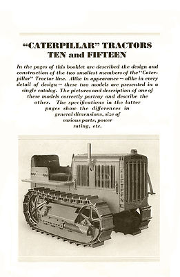 Caterpillar Ten & Fifteen Tractor Sales Book 1929 | eBay