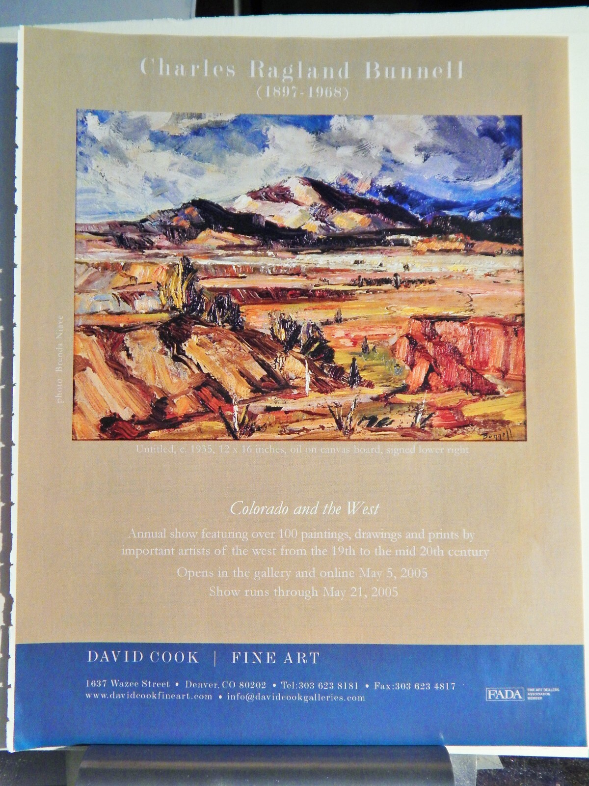 CHARLES RAGLAND BUNNELL / CARL C GRAF ART PIECES ORIG VTG 2005-2 ...