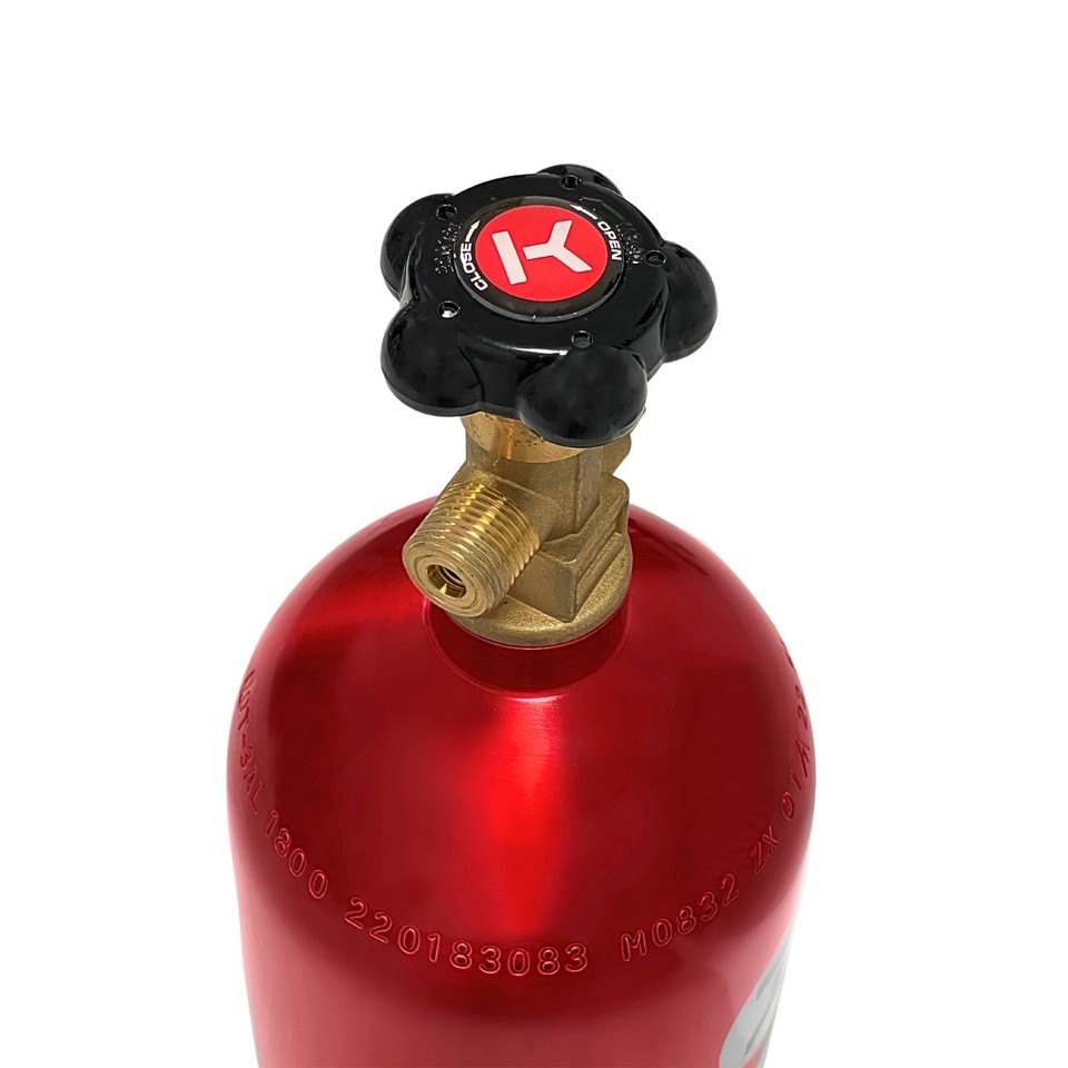 Kegco 5 lb. Aluminum Co2 Tank with Electric Red Epoxy Finish for ...