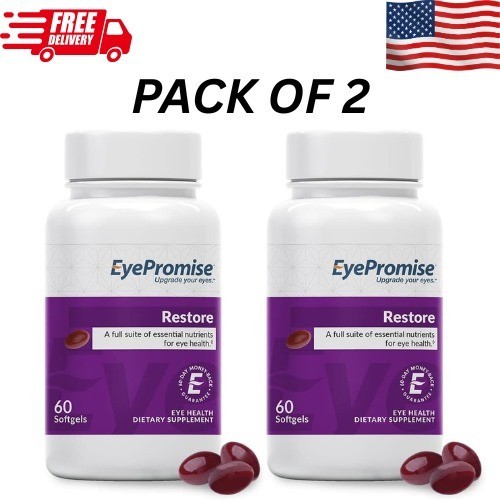 2 Pack EyePromise Restore Supplement Complete Macular Health Formula 60 ...