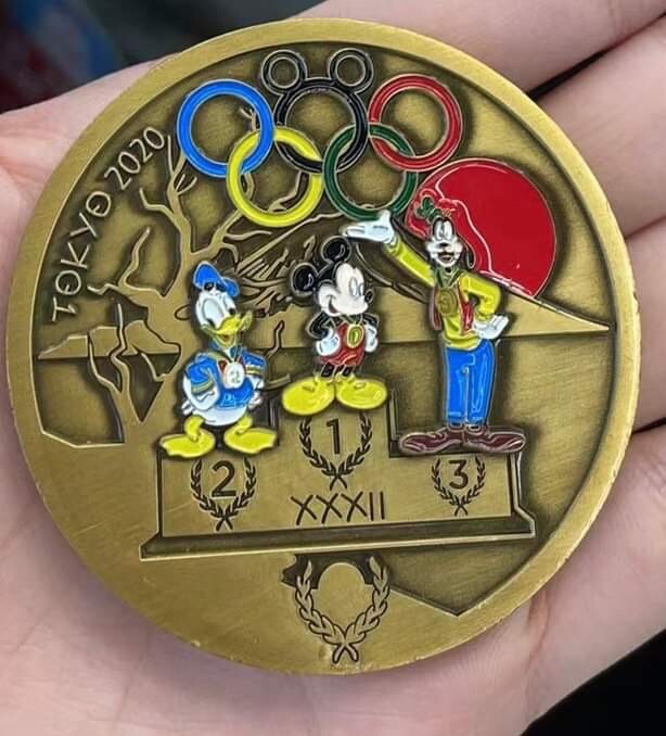 Disney World Disneyland Tokyo Japan Mickey Olympic 2020 Challenge Coin ...
