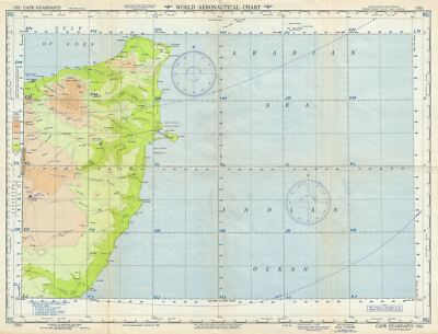 1952 U.S. Army Air Forces Aeronautical Map of Eastern Somalia (Cape ...