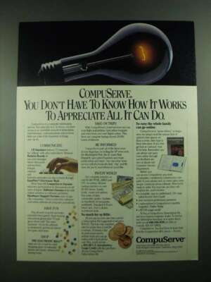 1988 CompuServe Computer Information Service Ad - Appreciate All it Can ...