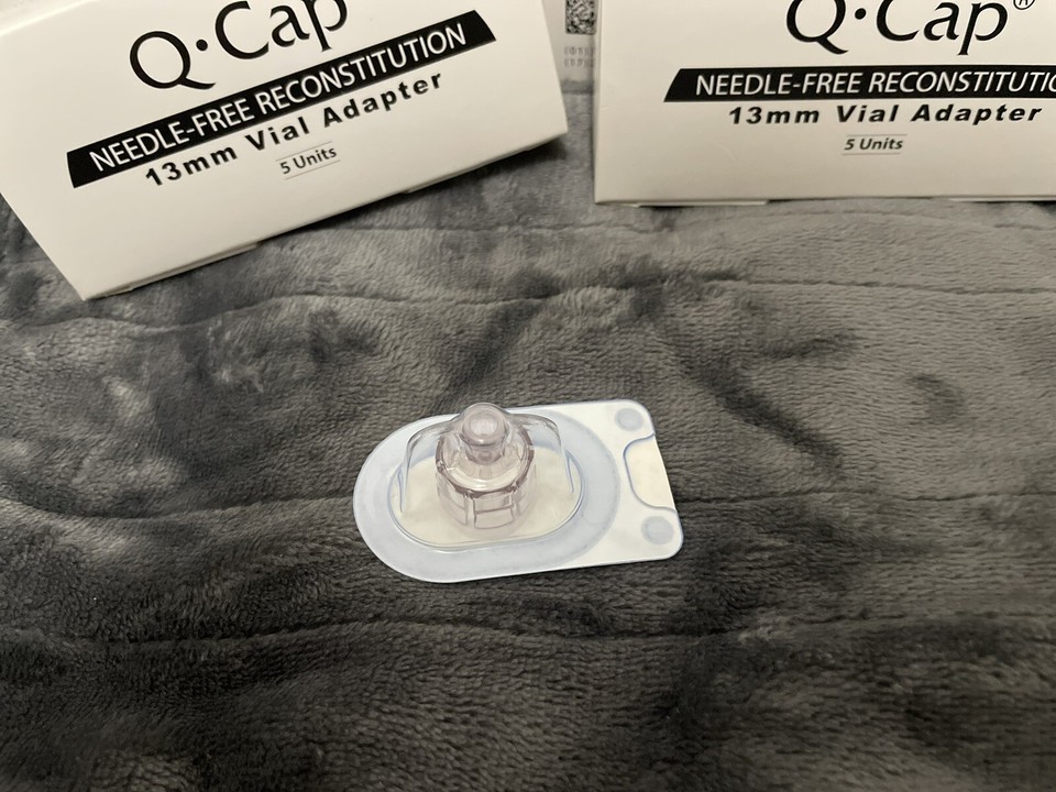 Q-Cap Needle-Free Reconstitution 13mm Vial Adapter (5 pieces/ Box) | eBay