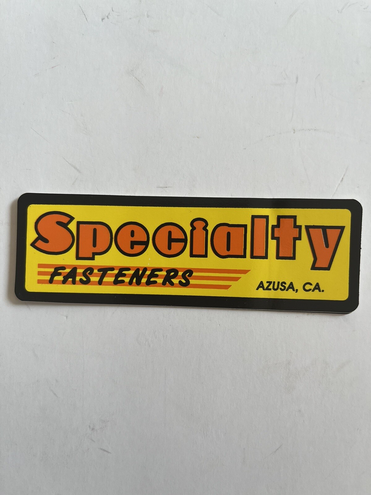 Original Vintage NOS Specialty Fasteners. Azusa CA Sticker ~1.25x4” (5R ...