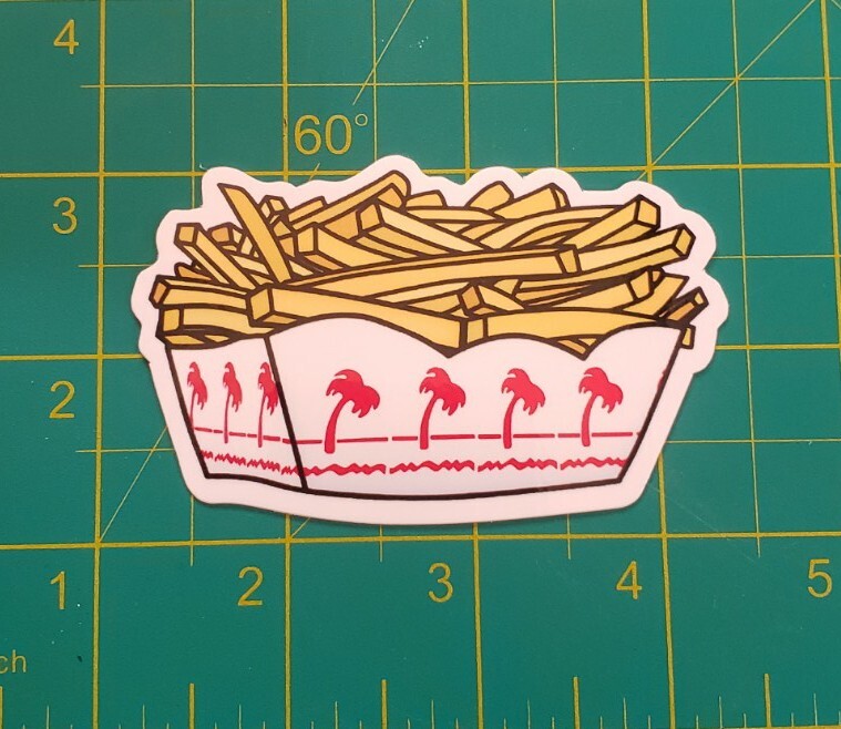 In N Out Burger Fry Boat Car Decal Sticker 75th Anniversary Edition INO ...