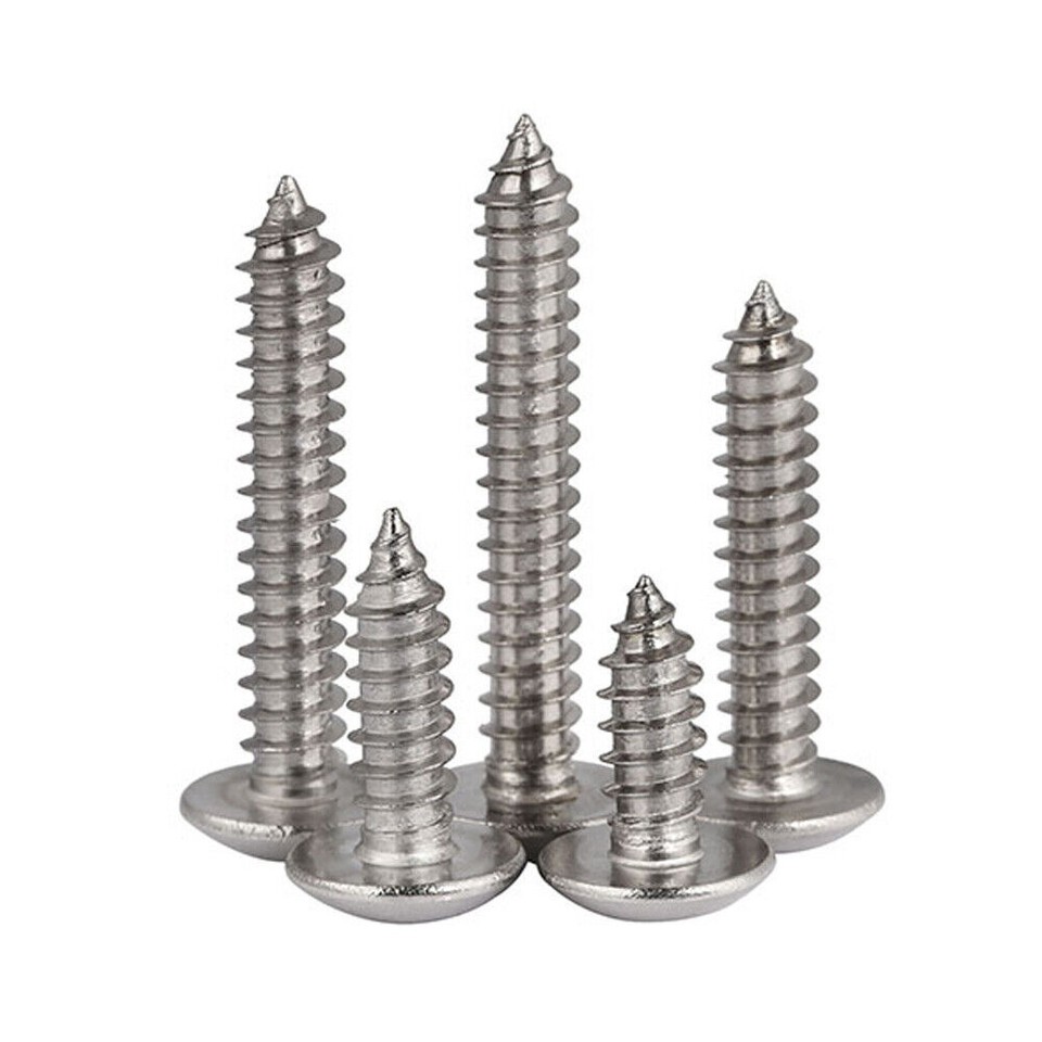 M6 Phillips Truss Head Self Tapping Screws Large Flat Head A4 Stainless ...