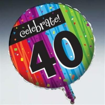 Milestone Celebration 40th Birthday Foil Balloon 18" 40th Party ...