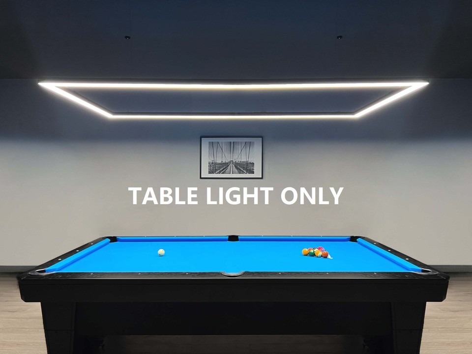 7FT Dimmable Perimeter Billiard Lights Modern LED Pool Table Lighting ...